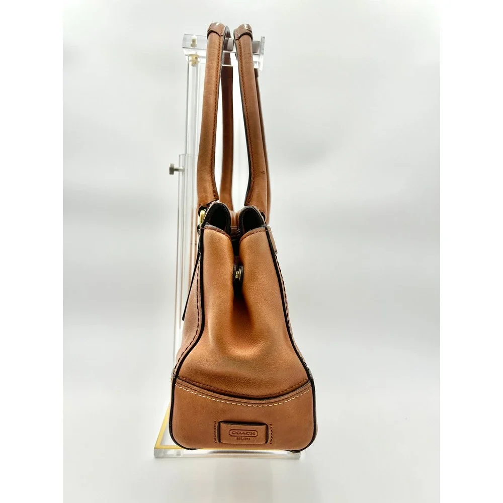 Coach | Bags | Vintage Coach Medium Hampton Leather Turnlock Carryall ...